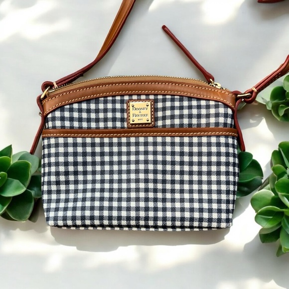 Bags | Dooney Bourke Gingham Domed Small Crossbody Bag | Poshmark